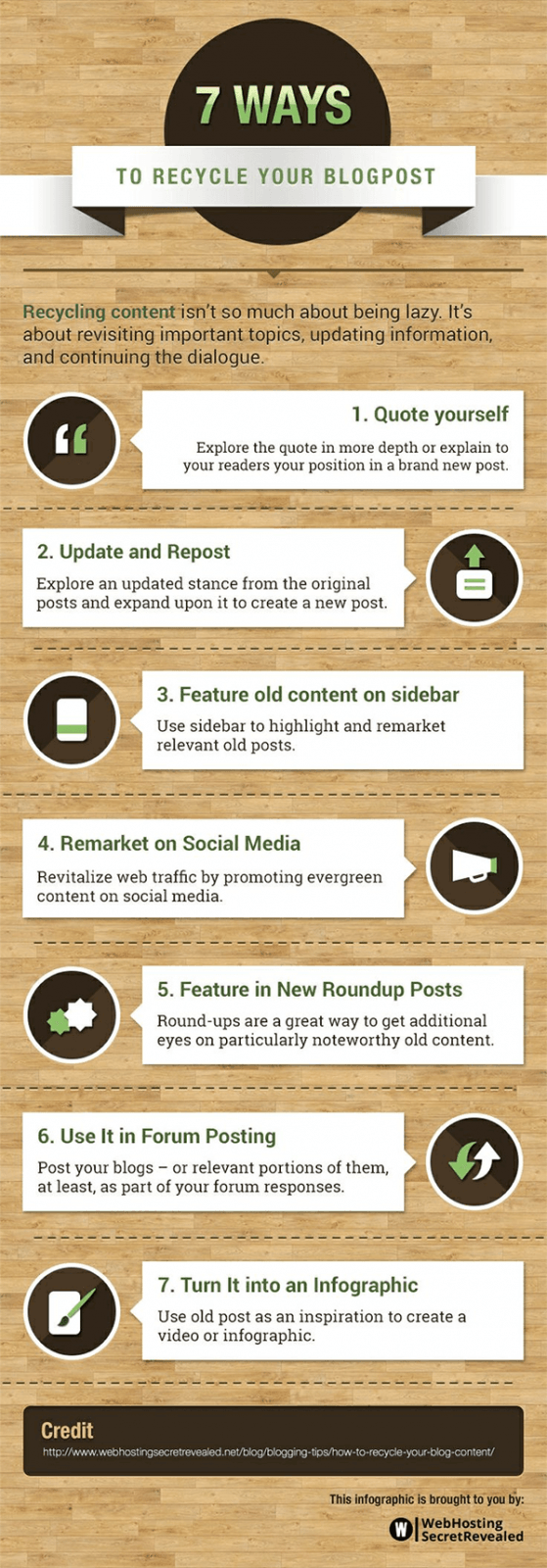 7 Ways to Recycle Old Blog Posts - Infographic | Profits Online